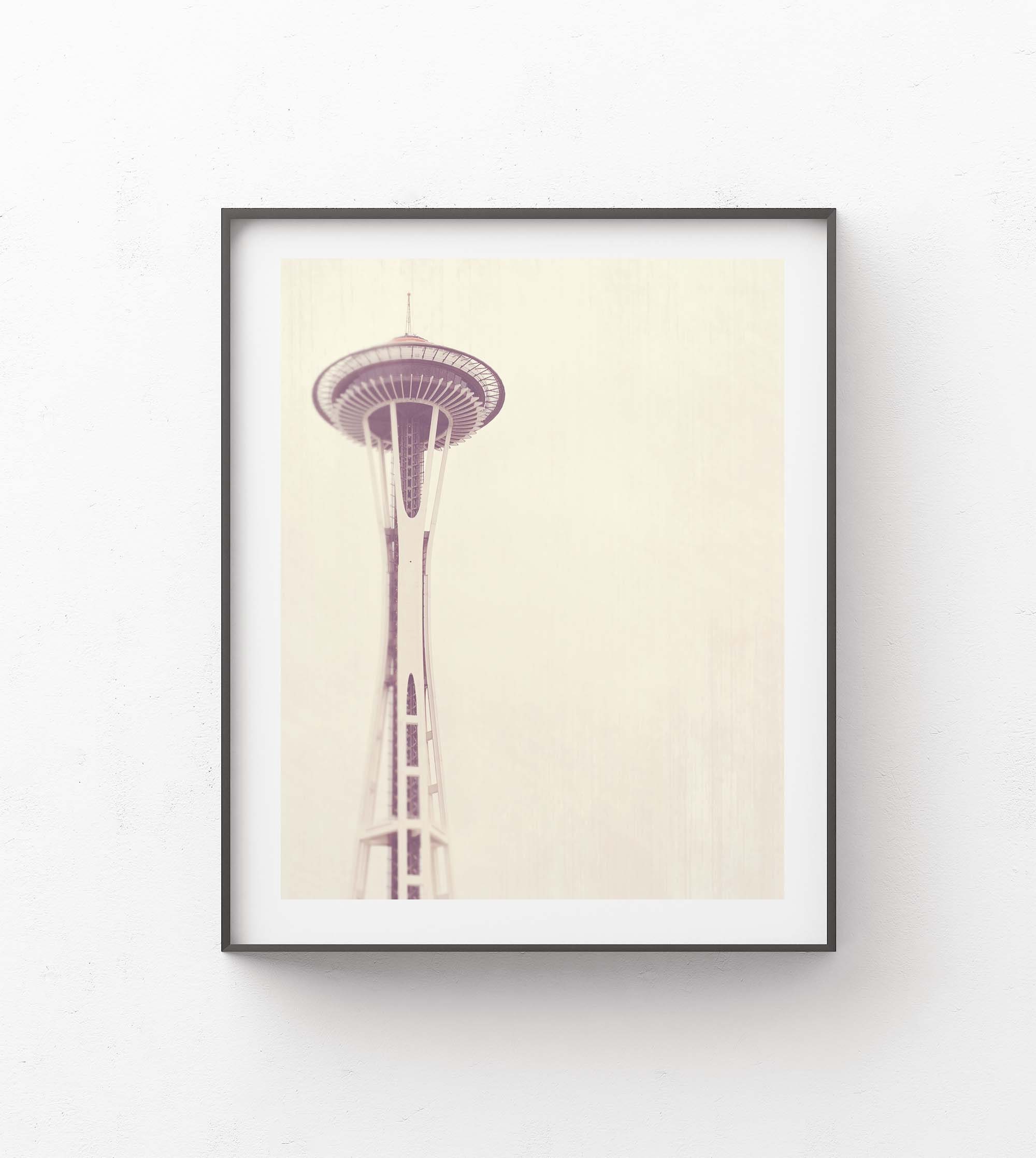 Seattle Art, Space Needle Photo, Washington Photography, Minimalist ...