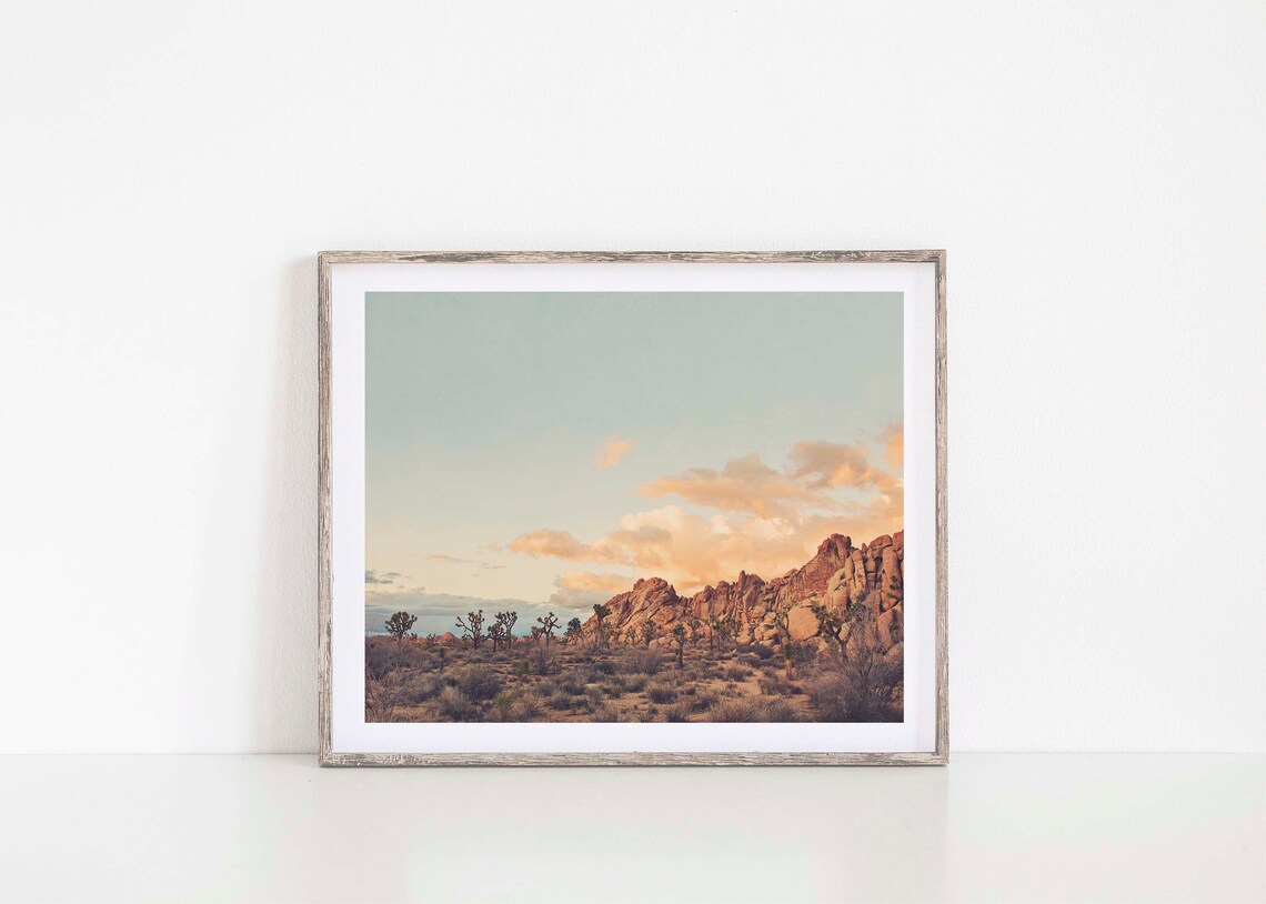 Joshua Tree Print, Desert Sunset Photography, Modern Boho, California ...