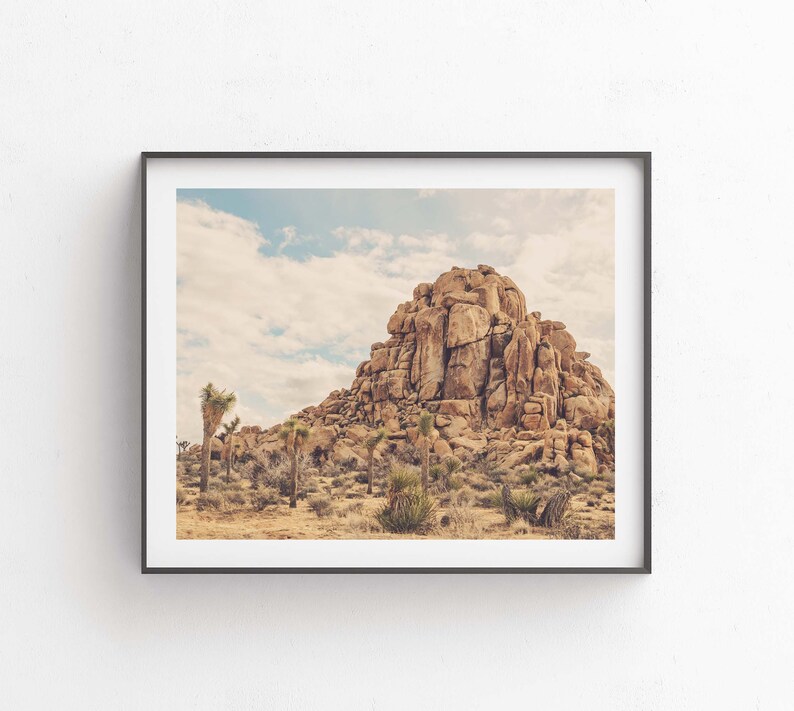 Joshua Tree Rocks Print Southwest Wall Art Desert | Etsy