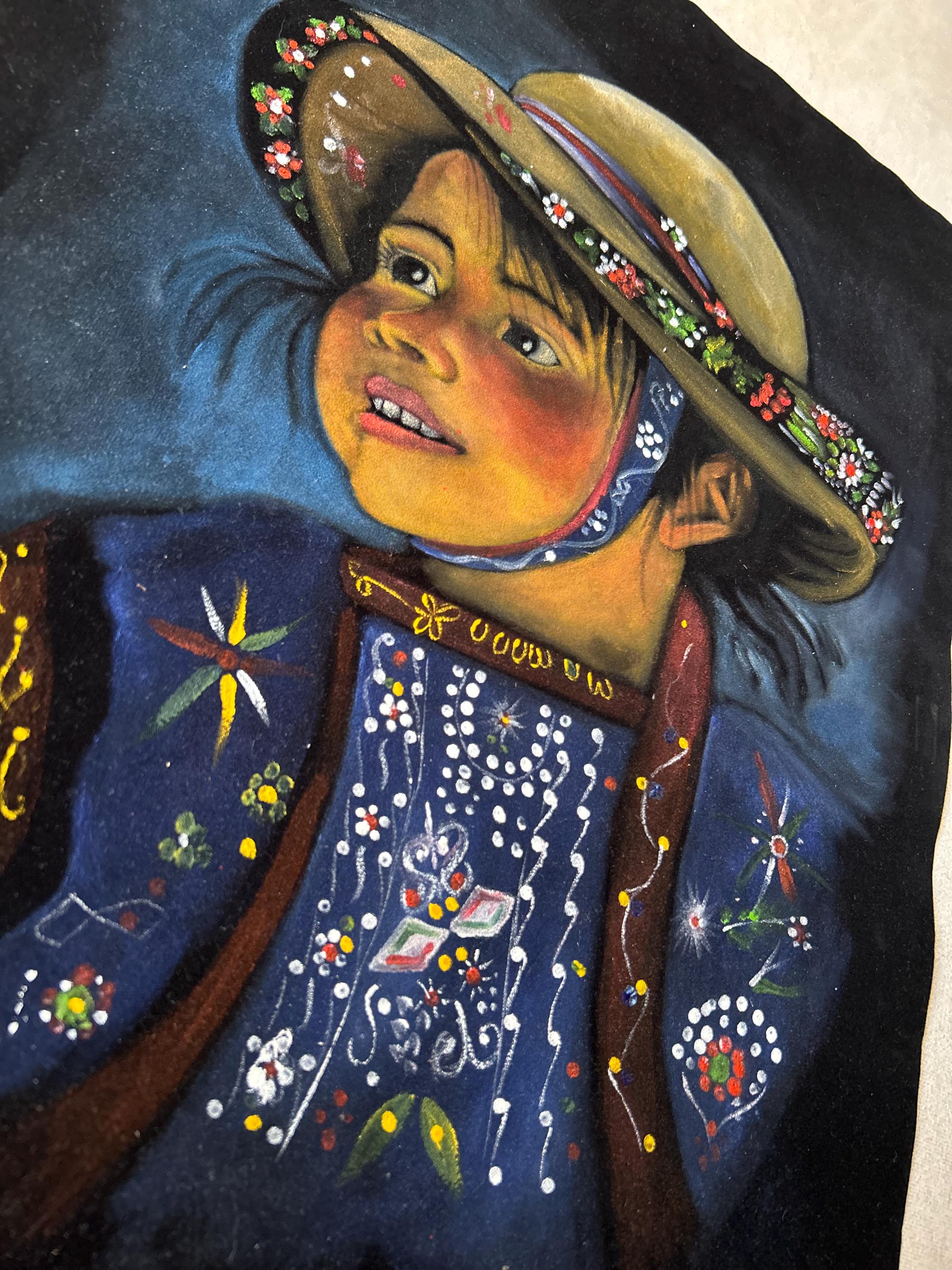 Amazing Painting of Peruvian Girl, With Typical Dress - Watercolor ...