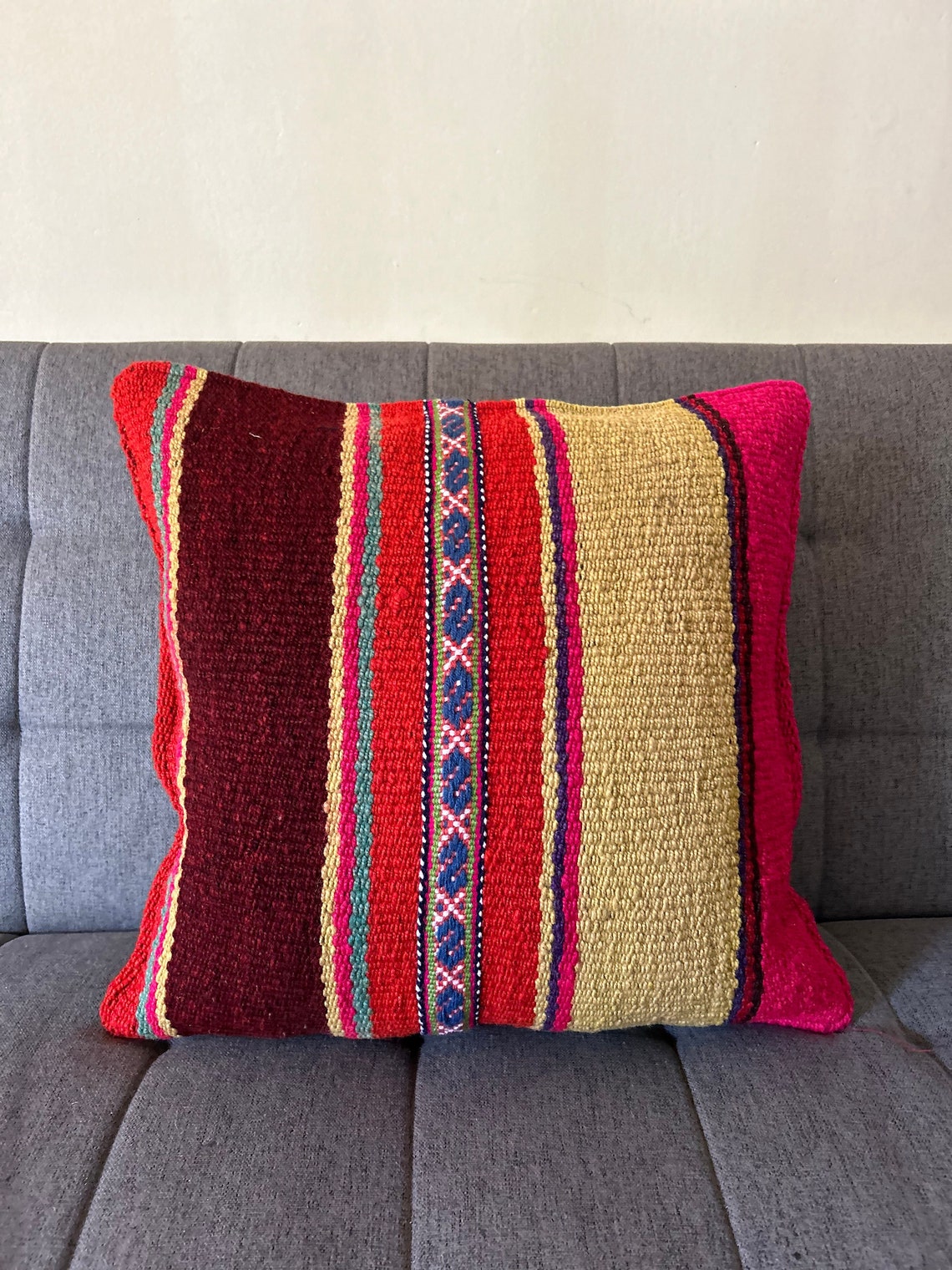 Peruvian Cushion - Pillow Cover - Peruvian Cushion Made of Blanket ...