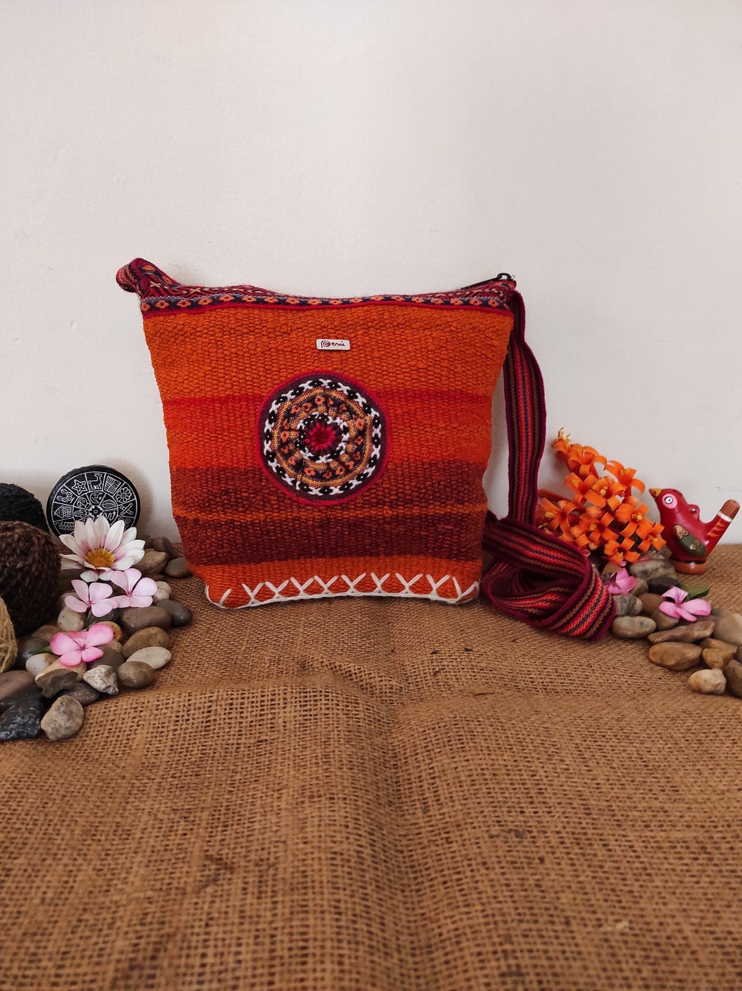 Woven Vintage Purse - Peruvian Handmade - Naturally Painted Handbag ...