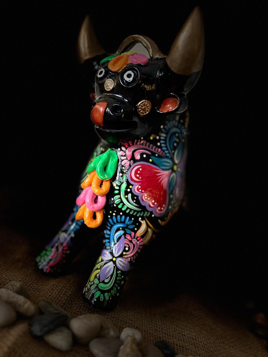 Pucara Bull Handmade Ceramic Bull Hand Painted Peruvian Folklore ...