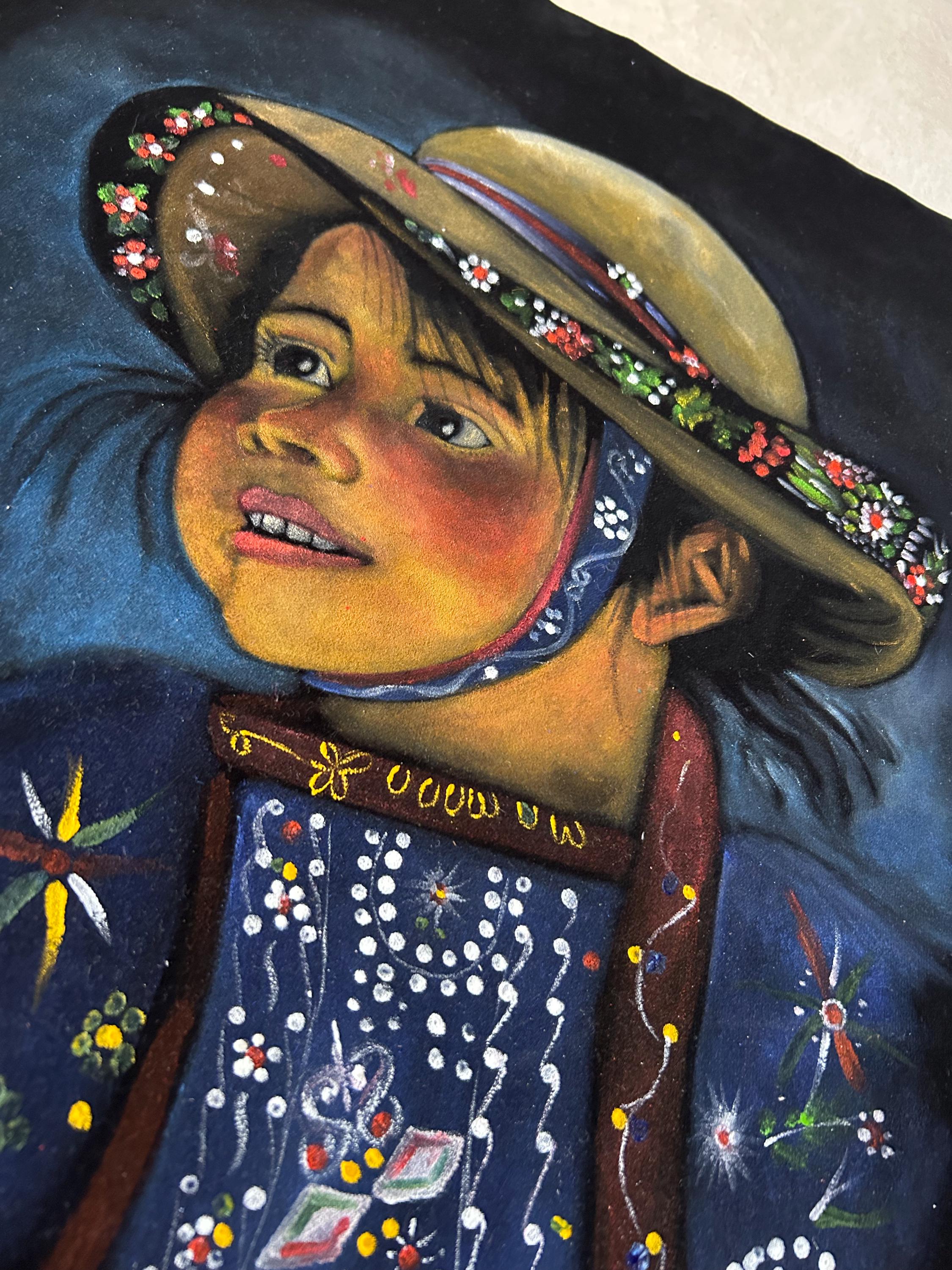 Amazing Painting of Peruvian Girl, With Typical Dress - Watercolor ...