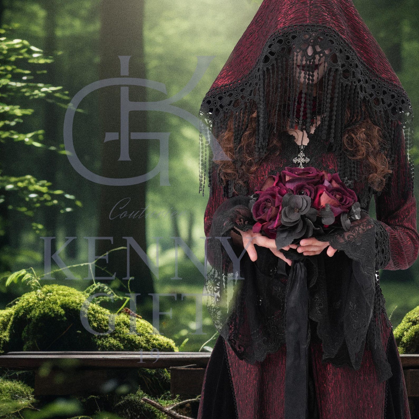 Mysterious Victorian Long Red Hooded Jacket, Women Cloak, Riding Hood ...