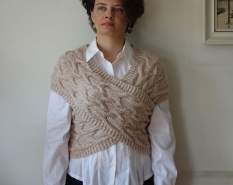 Hand Knitted Vest - Etsy