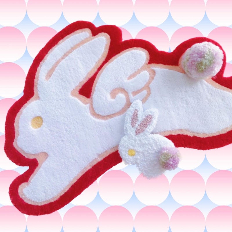Bunny Rug - Etsy