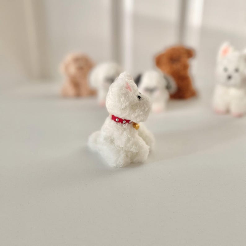 Handcraft Mini Size Dog Plush Toy, Kawaii Dog Plushies, Cute Keychain ...