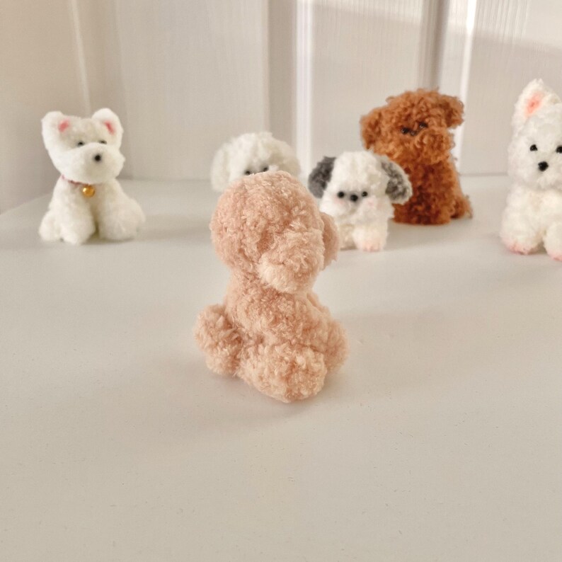Handcraft Mini Size Dog Plush Toy, Kawaii Dog Plushies, Cute Keychain ...