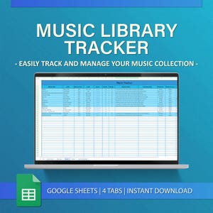 Music Library Tracker for Google Sheets - Arctic Sky, Easy to Use ...
