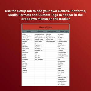 Gaming Library Tracker for Google Sheets - Crimson Steel, Easy to Use ...