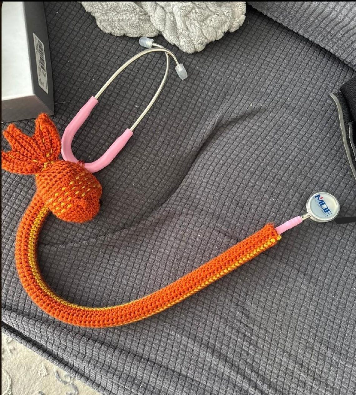 Stethoscope Crochet Animal Sleeve, Customizable, Stuffed Animal ...