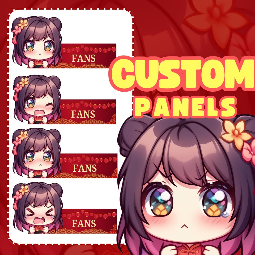 Custom Panel Twitch or Chibi Panel. Twitch Panels , Pet Panel, Anime ...