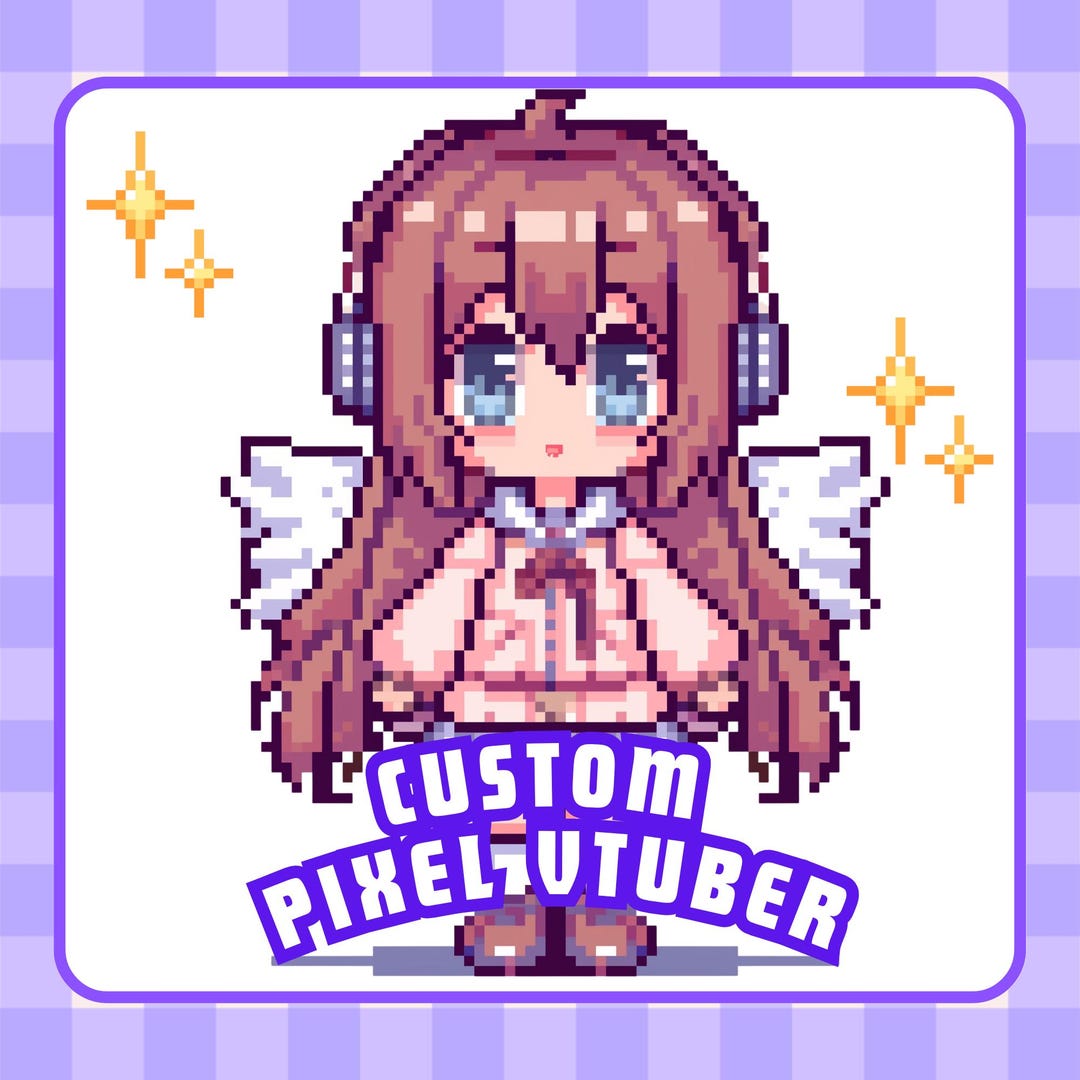 CUSTOM PIXEL VTUBER | Vtuber Assets, Pixel Art, Live2d Model, Pixelated ...