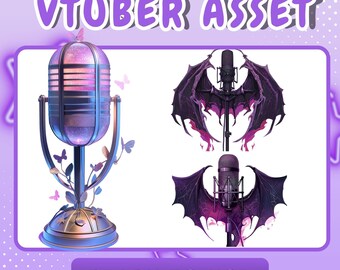 Vtuber Rose Gold Microphone Assets - Etsy