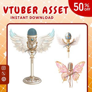 Vtuber Assets Microphone Cute Custom Color Premade, Vtuber Assets ...