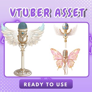Vtuber Assets Microphone Cute Custom Color Premade, Vtuber Assets ...