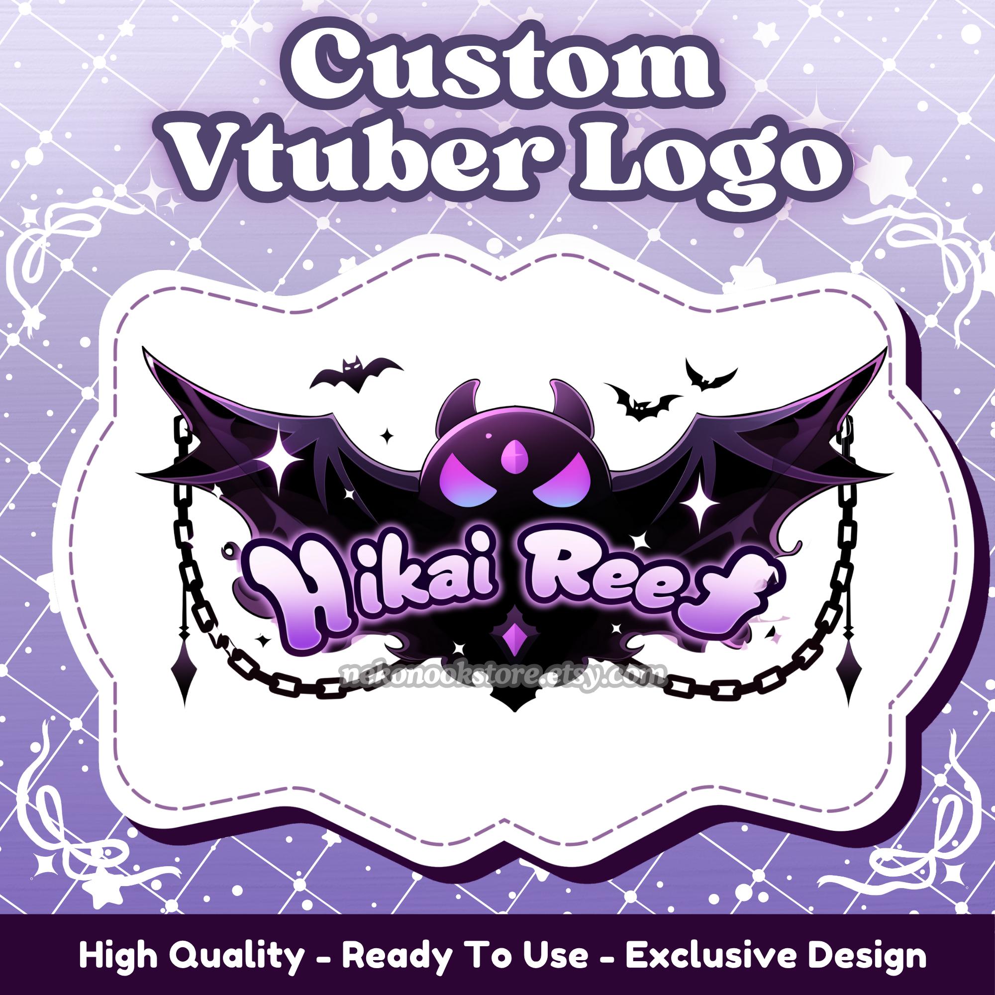 Custom Vtuber Logo Kawaii, Cute and Animated for Stream Twitch, Kick ...