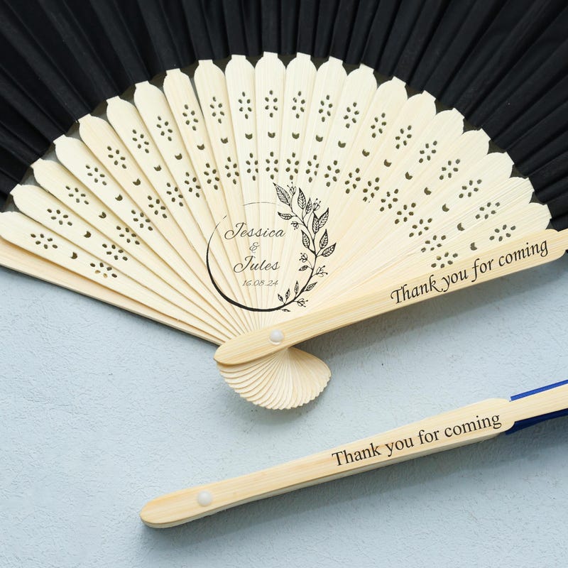 Personalized Fans for Wedding Guest - Etsy