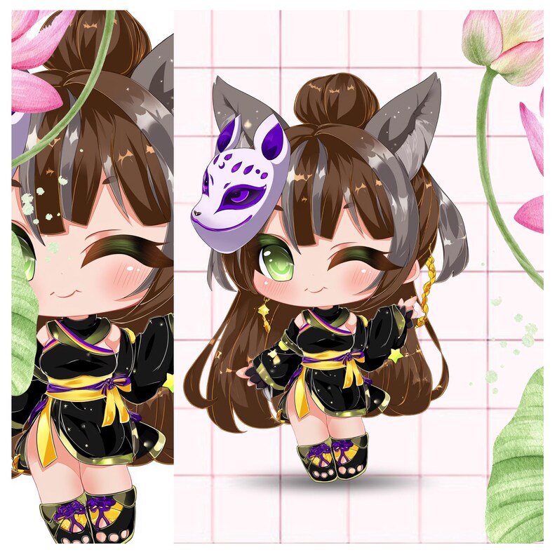 Custom Chibi Character | Kawaii Chibi PFP PNG | Pngtuber Model | Cute ...