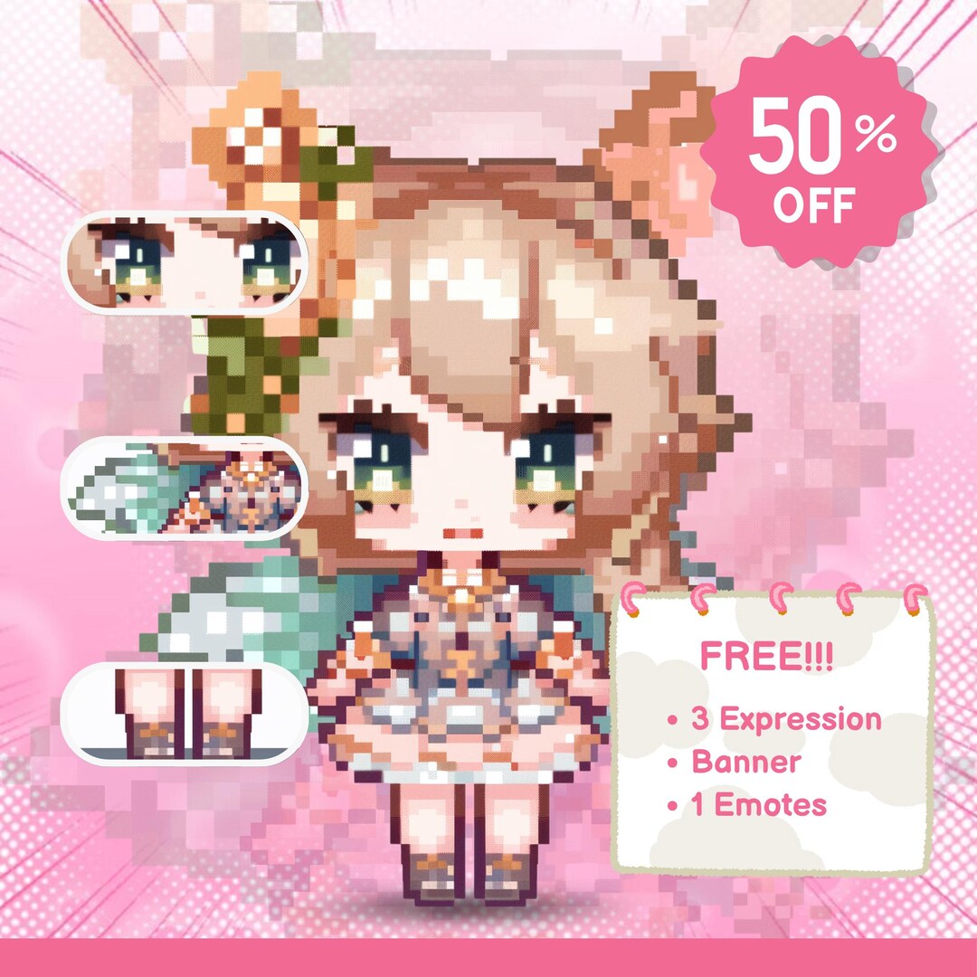 Custom Vtuber Pixel Art | Pastel Chibi Vtuber | Pngtuber / Streamer ...