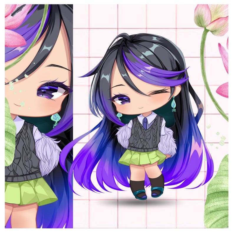 Custom Chibi Character | Kawaii Chibi PFP PNG | Pngtuber Model | Cute ...