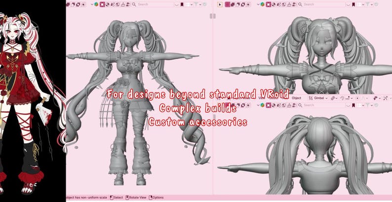 Custom Vroid Commission | 3D Vtuber Avatar | Anime Streaming Model VRM ...