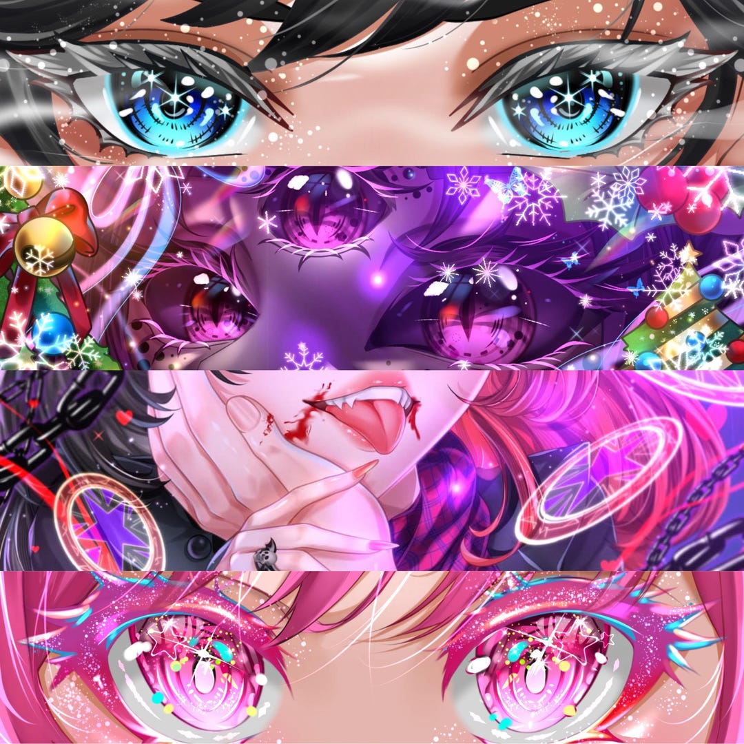 Vtuber Eye Mouth Banner PNG | Facial Assets for Pngtuber & Streaming - Etsy