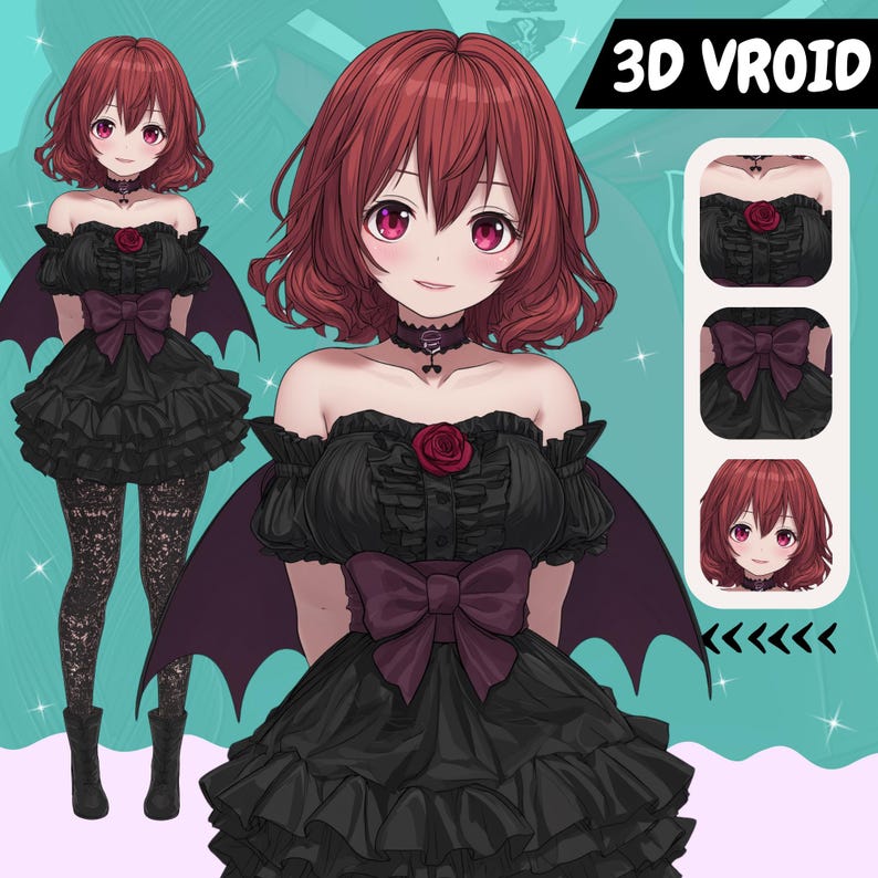 Custom Anime 3D Vtuber Model | Vroid, VRM, Vrchat Ready - Etsy