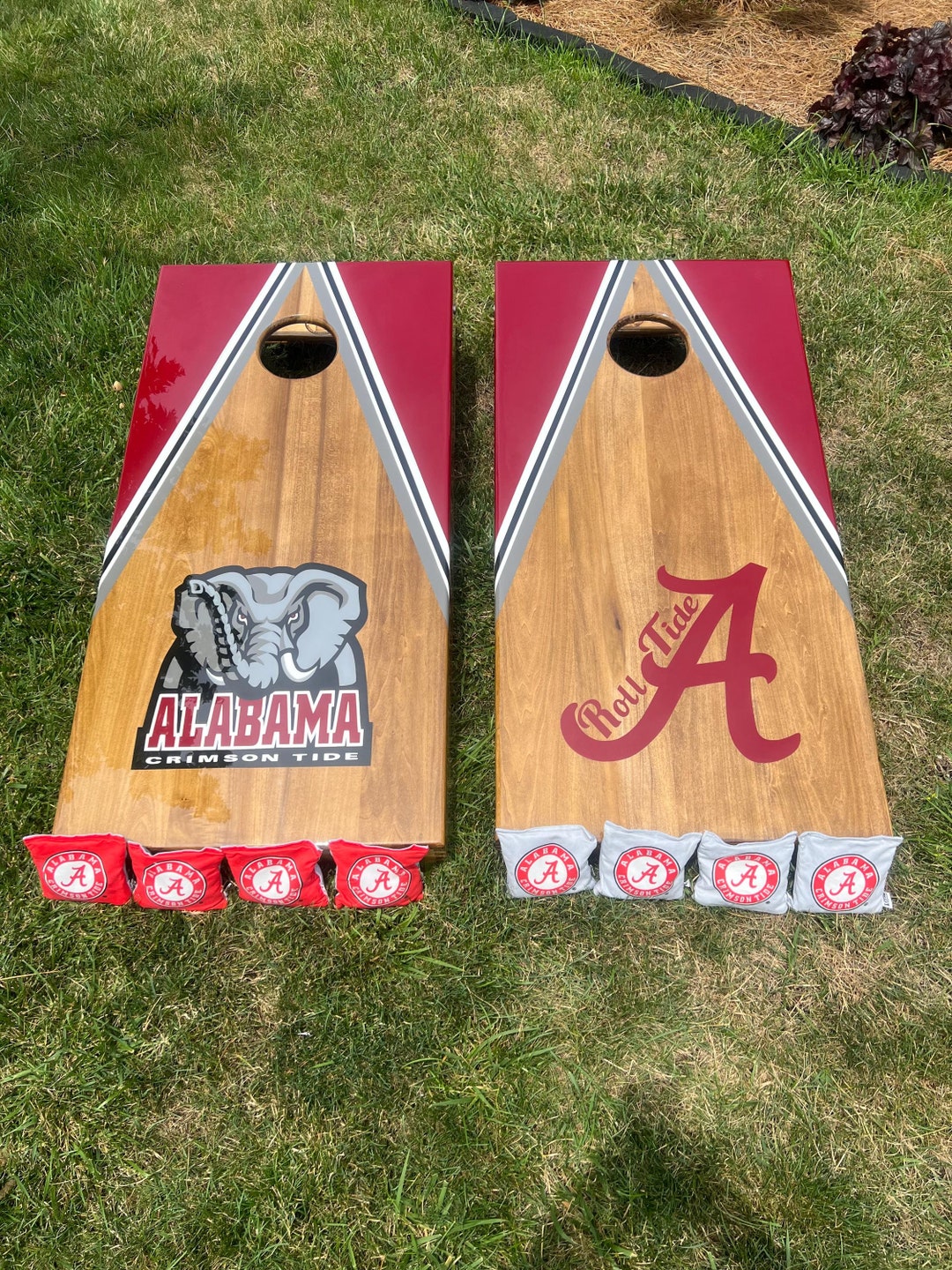 The Best Custom Alabama Cornhole Boards in America! Bags Included ...