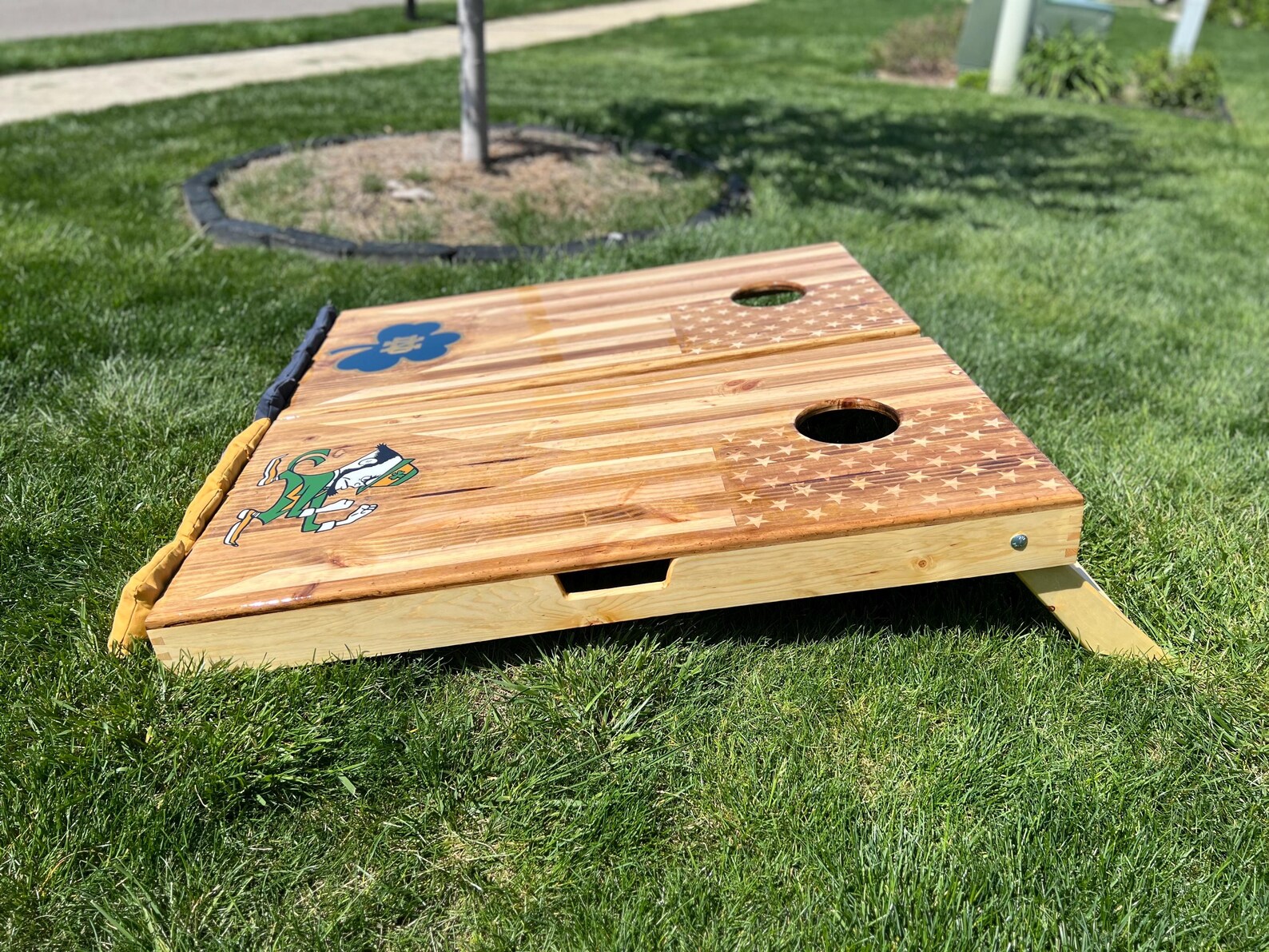 The Best Notre Dame Custom Cornhole Boards in America! Bags, Epoxy ...