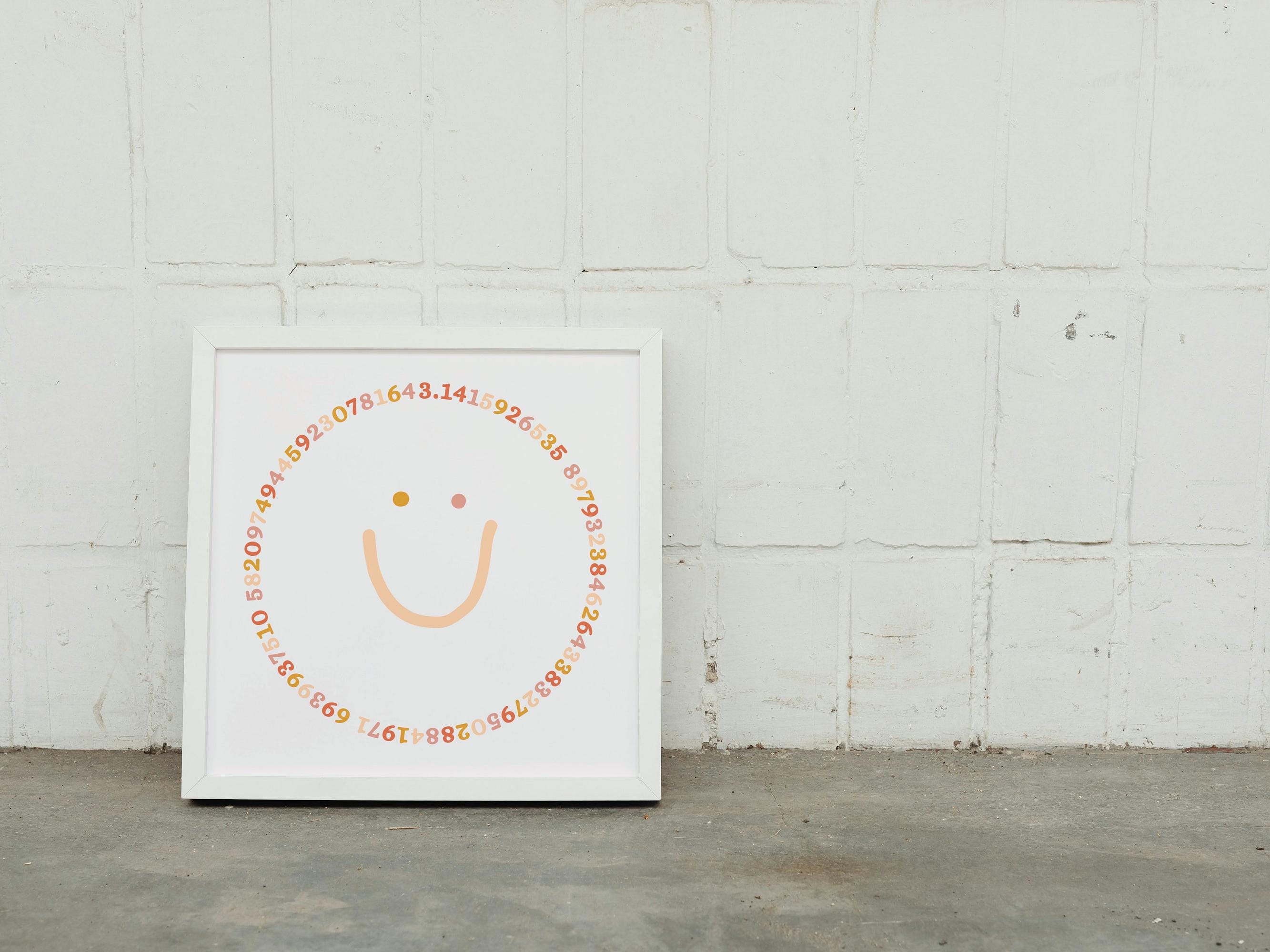 Pi Day Math Classroom Poster, Smiley Face Print (digital Download) - Etsy