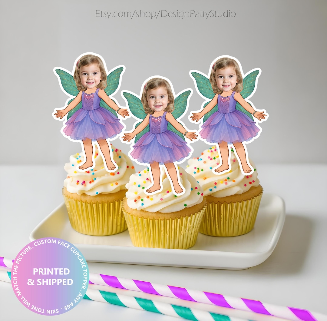 12 Magical Garden Fairy Cupcake Toppers – Enchanted Cake Kids Birthday ...
