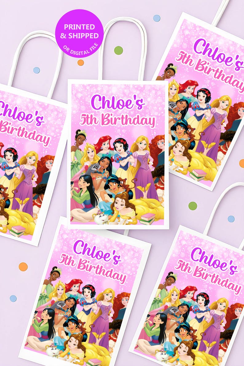 Disney Princess Goodie Bag – Personalized Party Favor Bag- D7M2 - Etsy