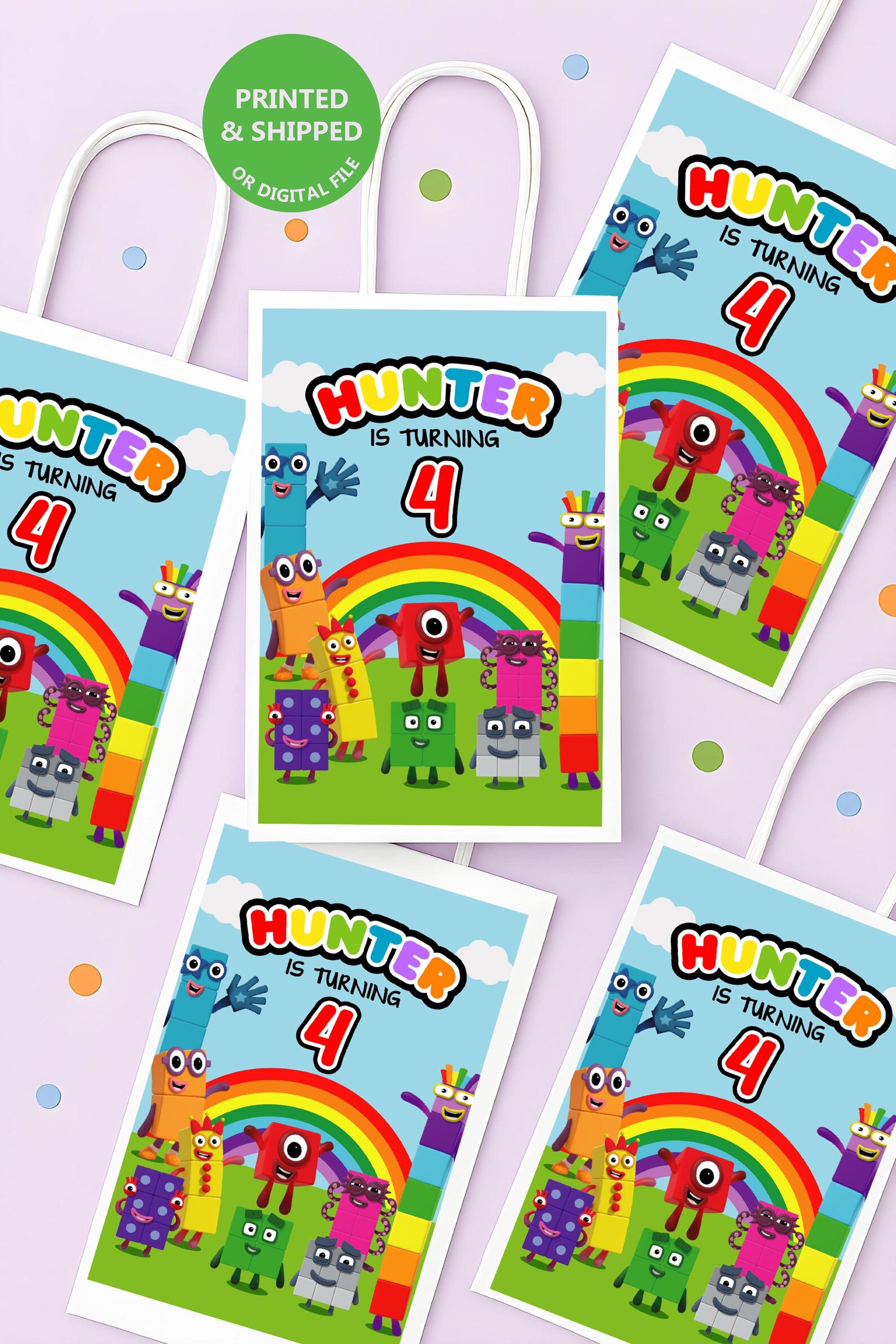 Numberblocks Goodie Bag – Personalized Birthday Party Favor- Q5L9 - Etsy