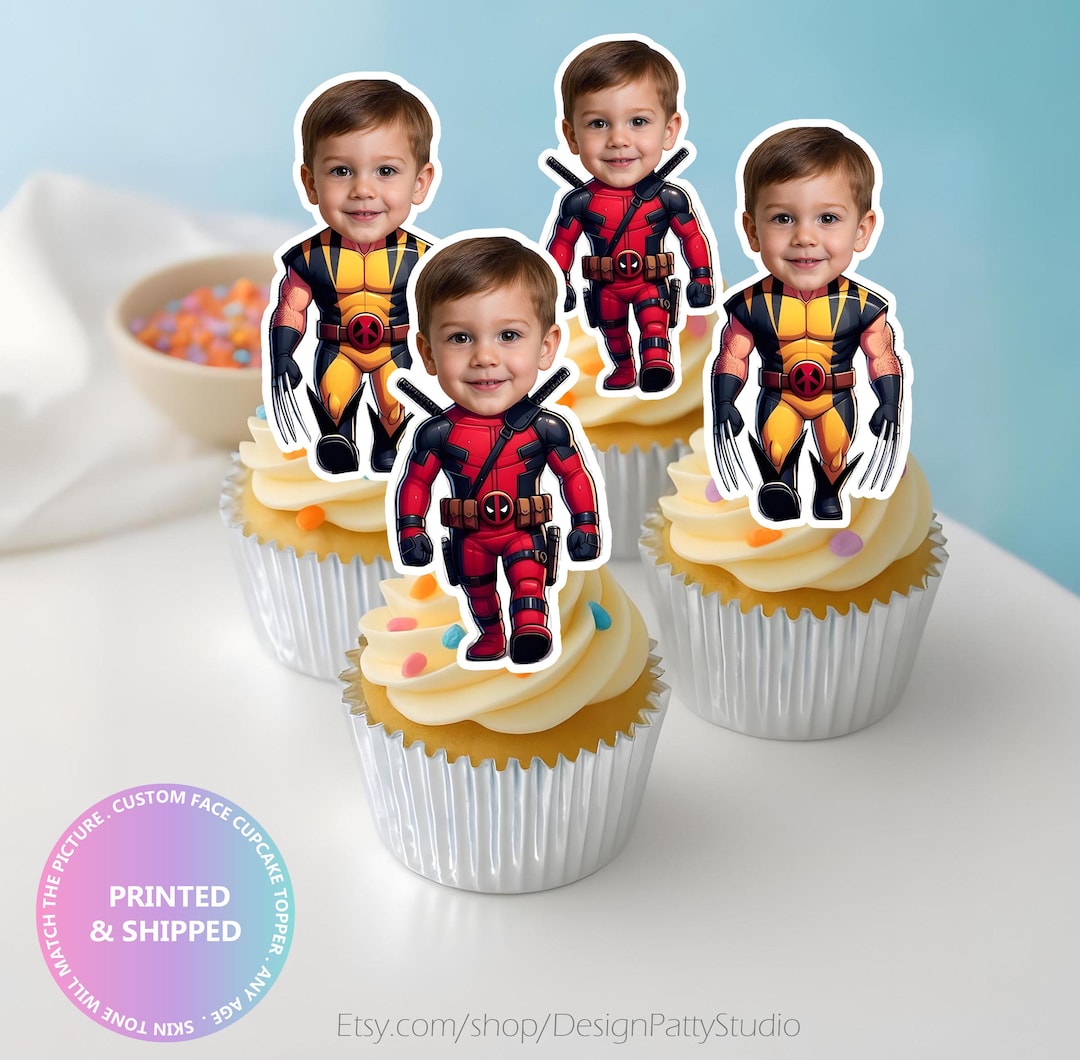 12 Masked Rebel and Fierce Hero Cupcake Toppers – Epic Comic Theme Kids ...