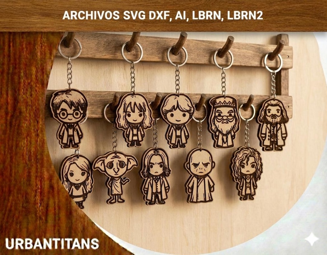 Pack of 10 Wizard School Figures / Laser Cut, Vector SVG, DXF, AI, LBRN ...