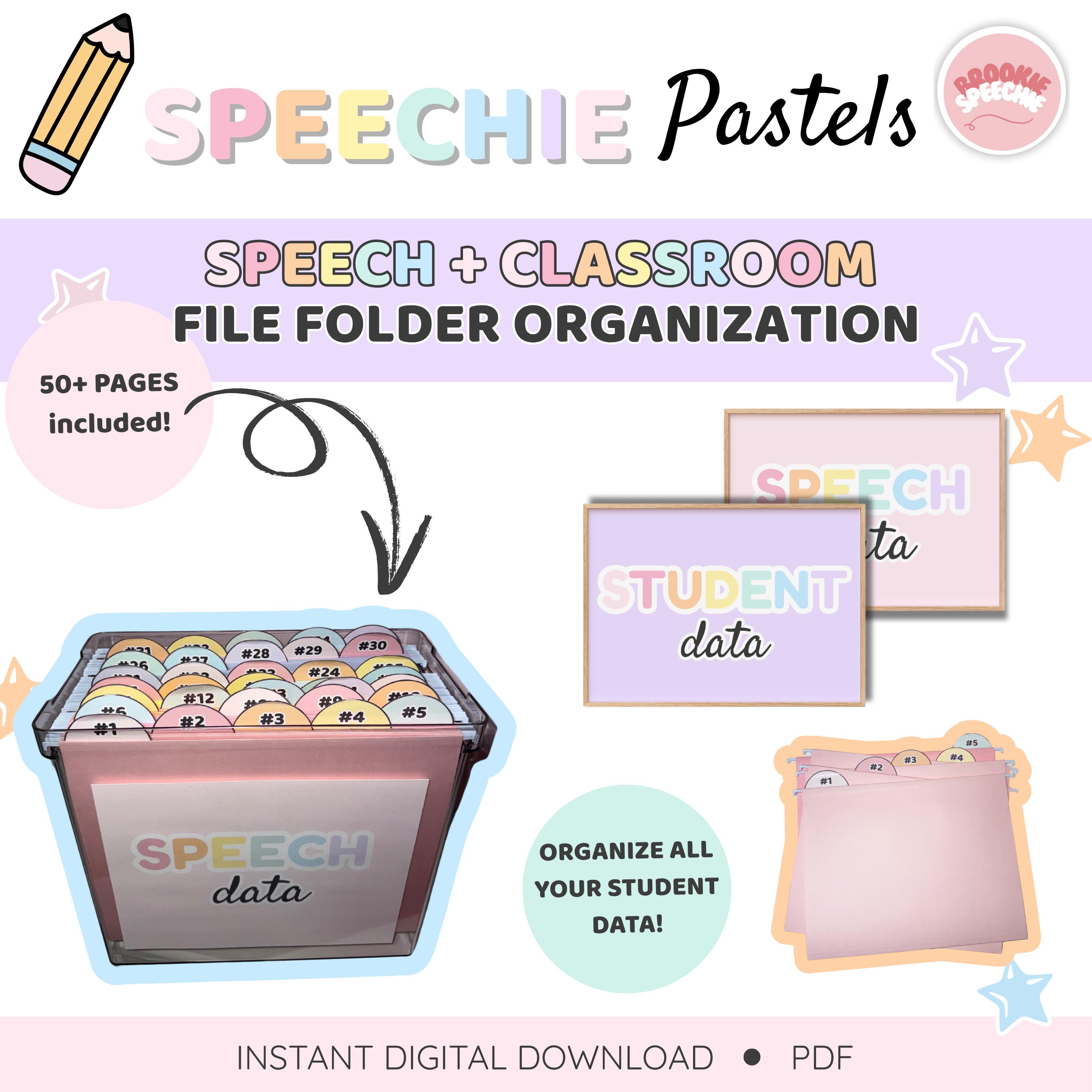Pastel Classroom Mailbox Organizer: Student Data File Folders (digital ...