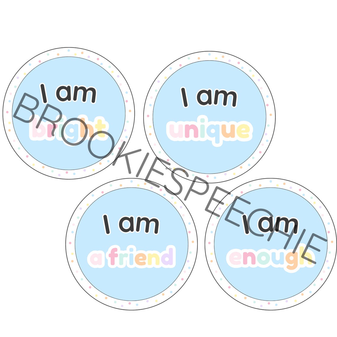 Affirmation Mirror Labels: Pastel Classroom Decor (PDF Downloadable ...
