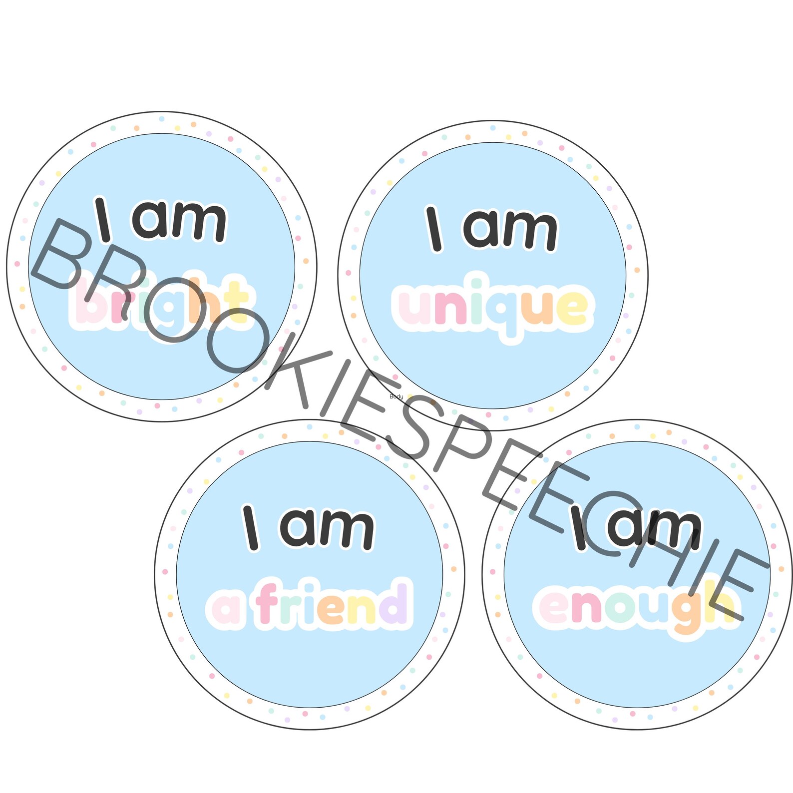 Affirmation Mirror Labels: Pastel Classroom Decor (PDF Downloadable ...