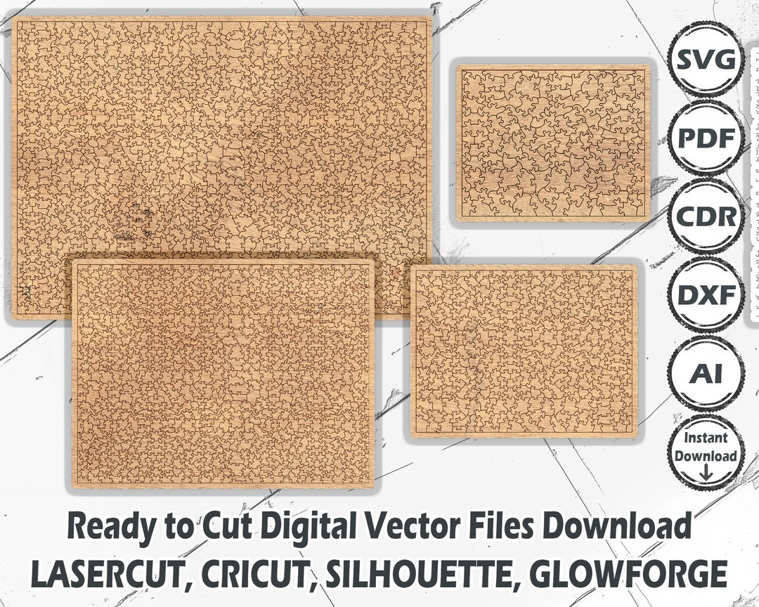 Victorian Irregular Jigsaw Puzzle Set: Laser Cut Files (digital ...