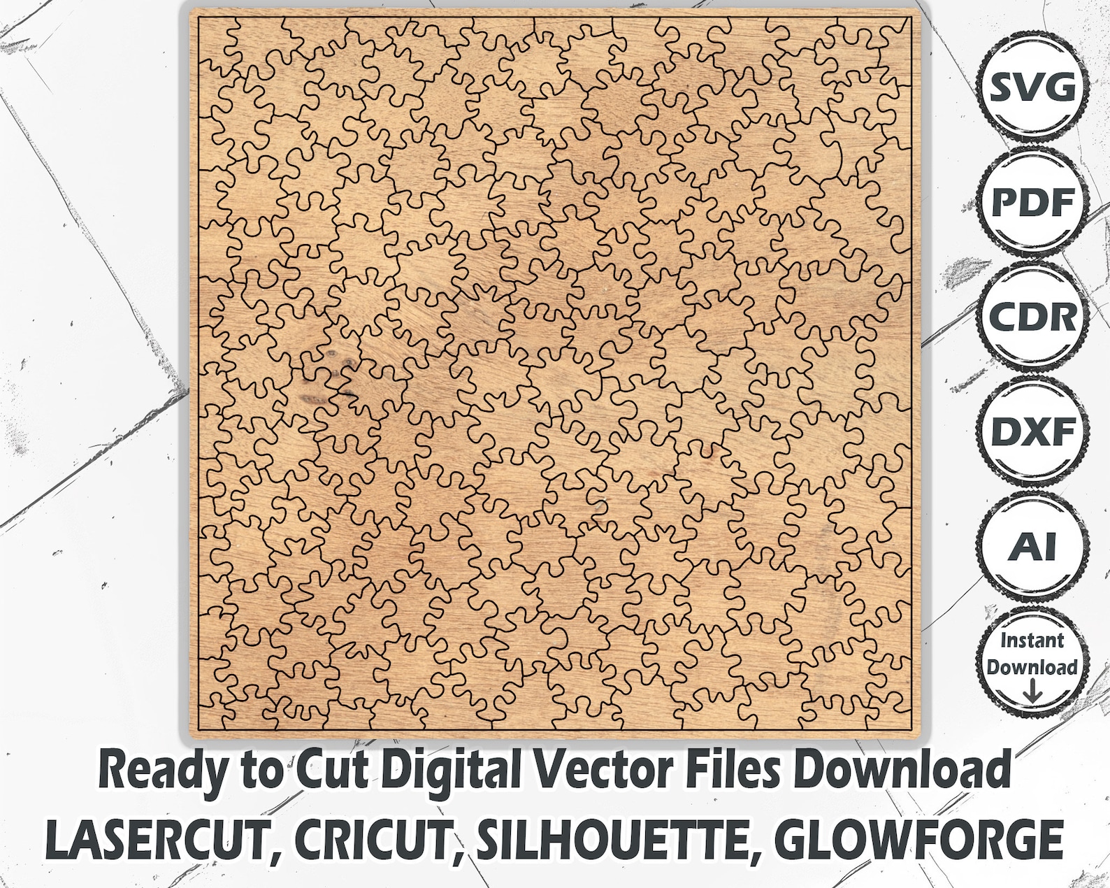 200 Pieces Irregular Jigsaw Puzzle, Puzzle Svg, Cricut, Ready to Cut ...