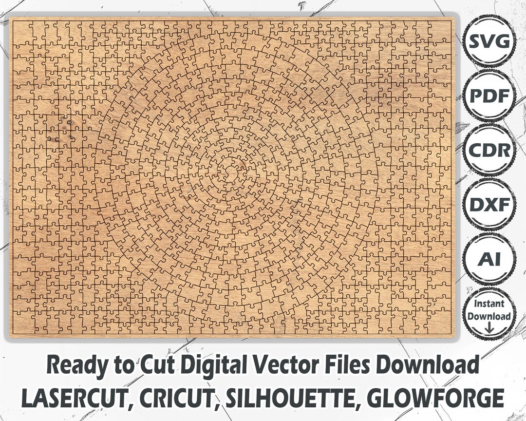630 Pieces Unique Jigsaw Puzzle, Puzzle Svg, Laser Cut Files, Jigsaw ...