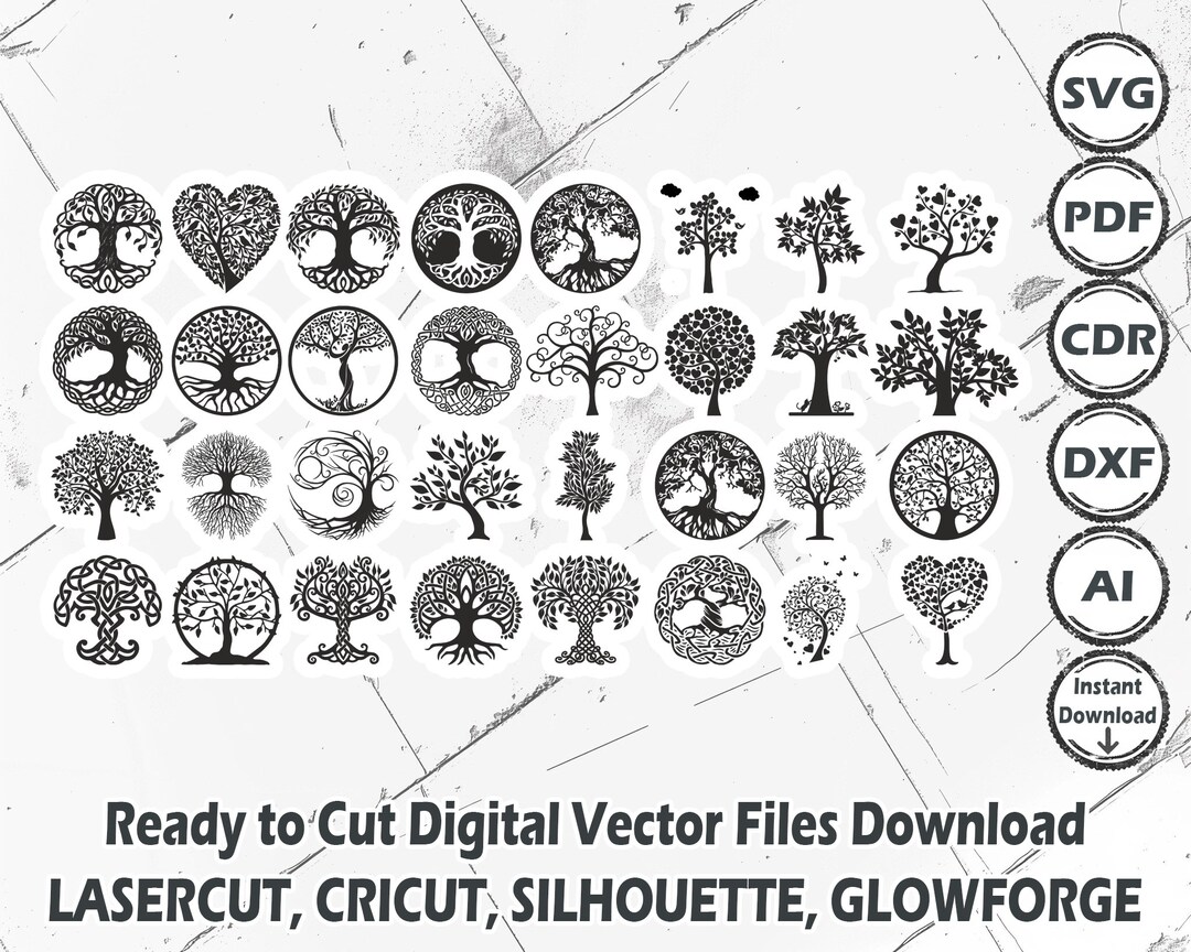 Tree of Life SVG, Vector Files .svg .dxf .pdf .ai Digital Download ...