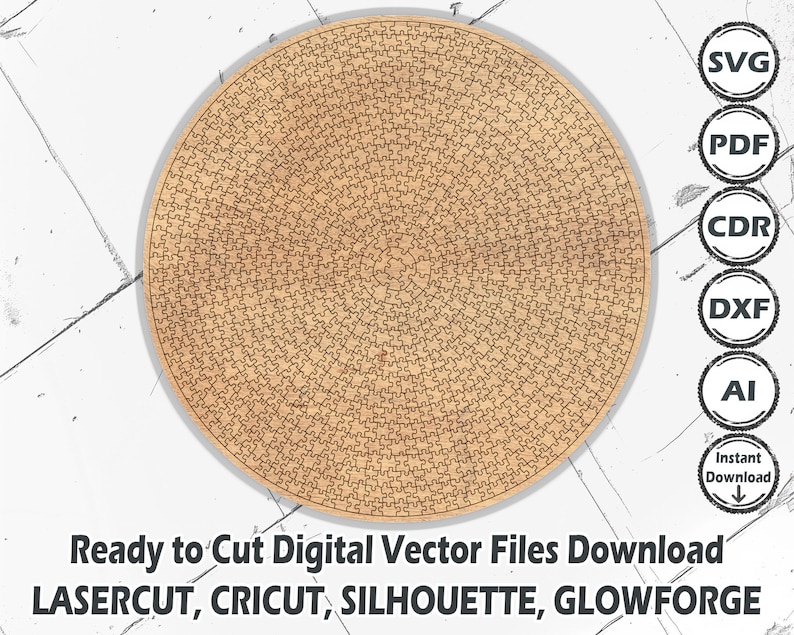 500 Pieces Circle Jigsaw Puzzle, Puzzle Svg, Puzzle SVG, Silhouette ...
