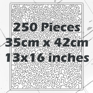 250 Pieces Irregular Jigsaw Puzzle, Puzzle Svg, Jigsaw Template ...