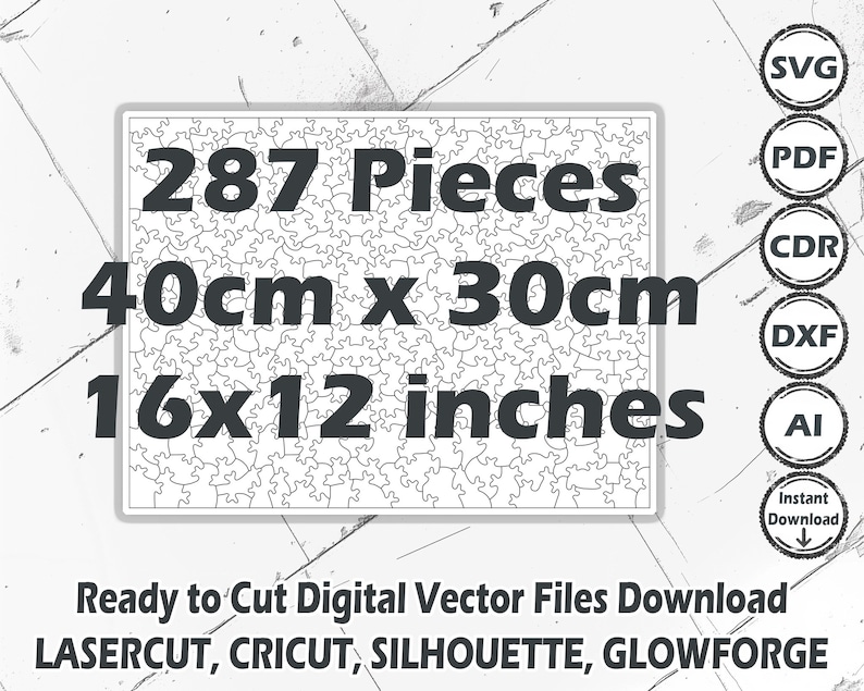 Victorian Irregular Jigsaw Puzzle Set: Laser Cut Files (digital ...