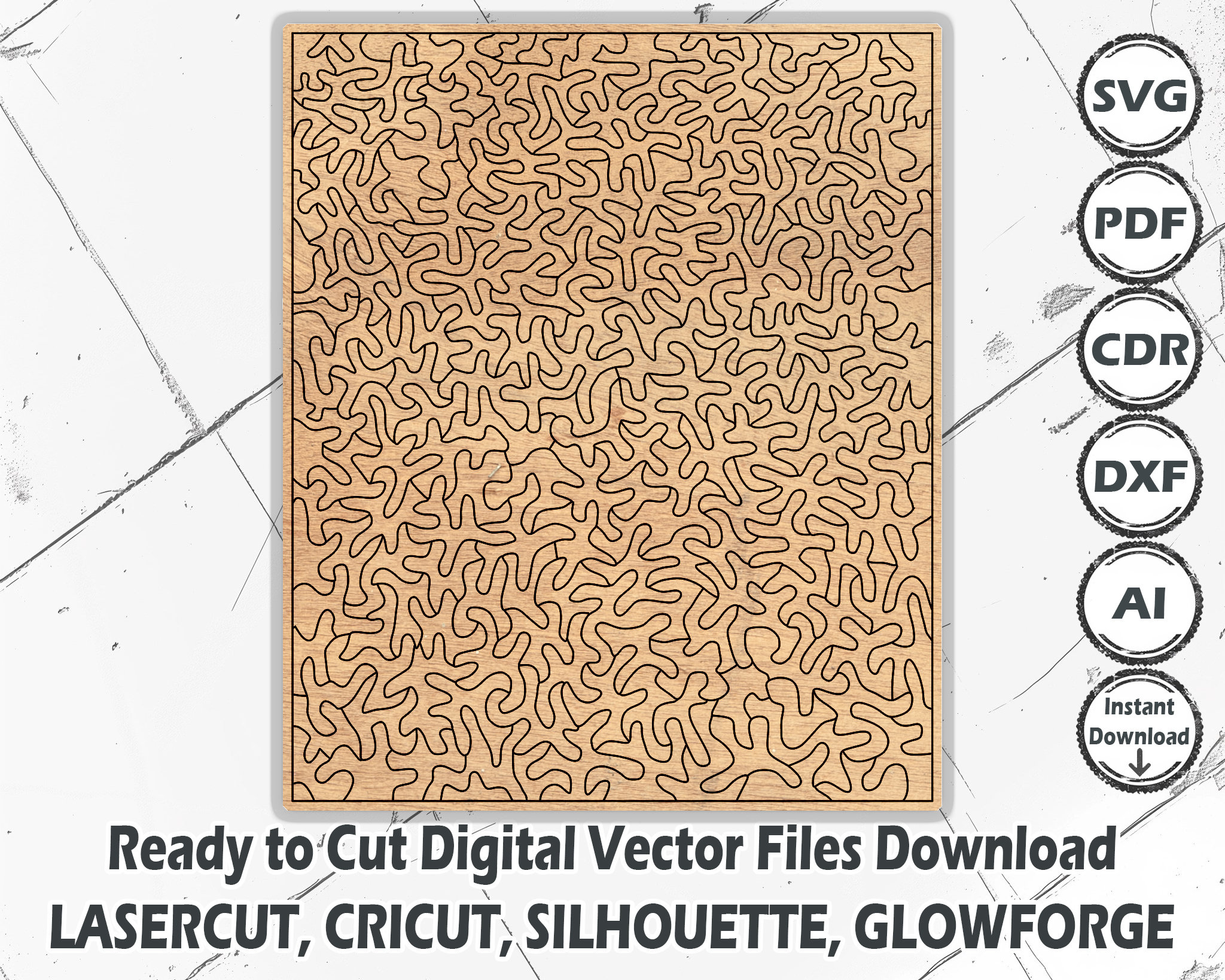 250 Piece Irregular Jigsaw Puzzle Template: Laser Cut Files (digital ...