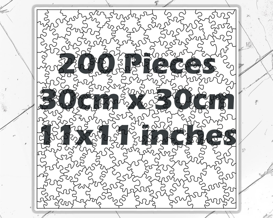 200 Pieces Irregular Jigsaw Puzzle, Puzzle Svg, Cricut, Ready to Cut ...