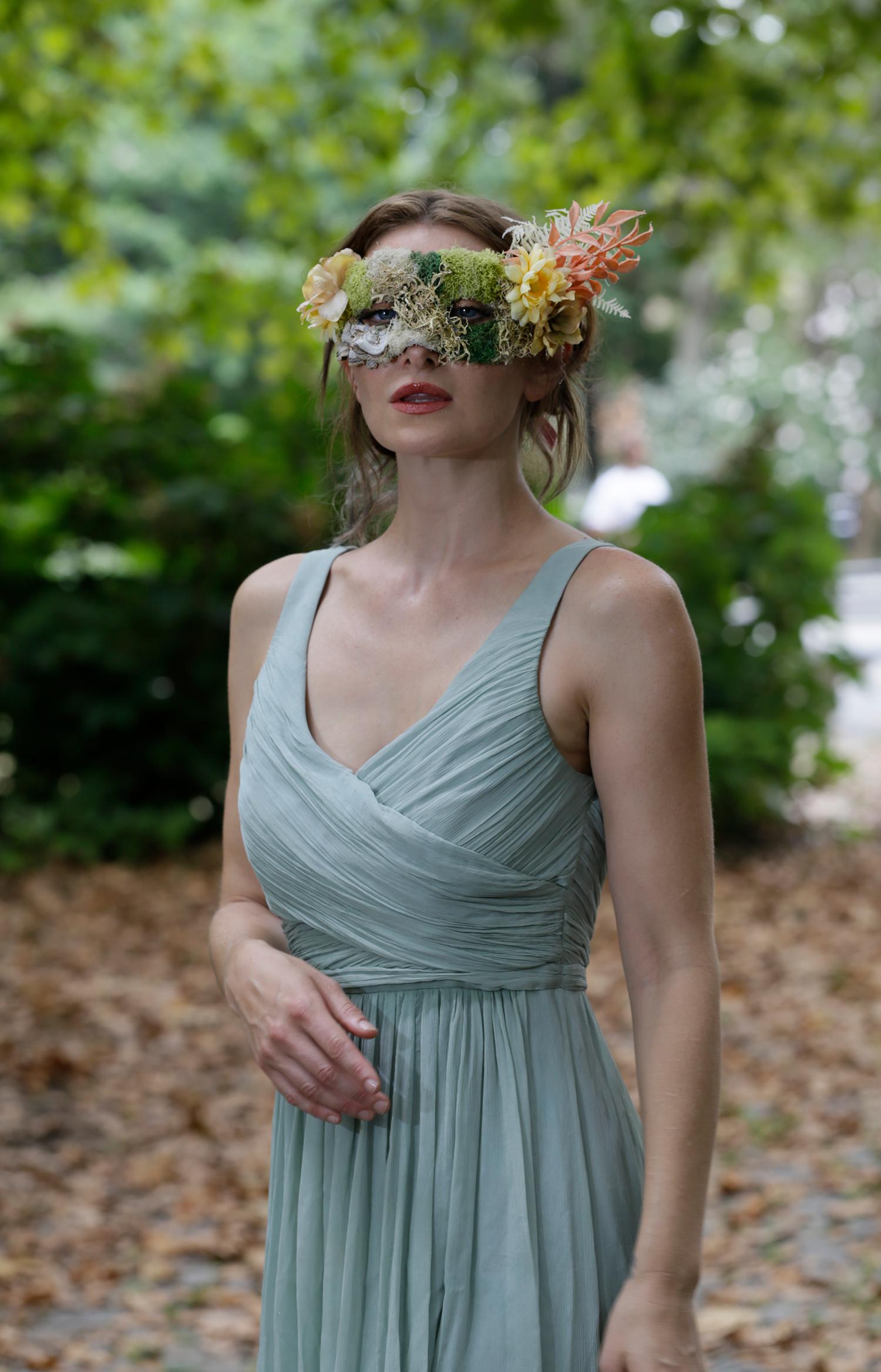 Nature-inspired Masquerade Mask Preserved Moss, Silk Flowers, and ...